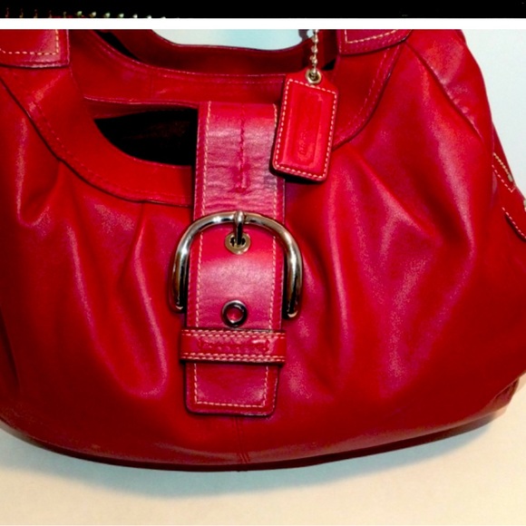 Coach | Bags | Coach Red F575 Shoulder Bag | Poshmark